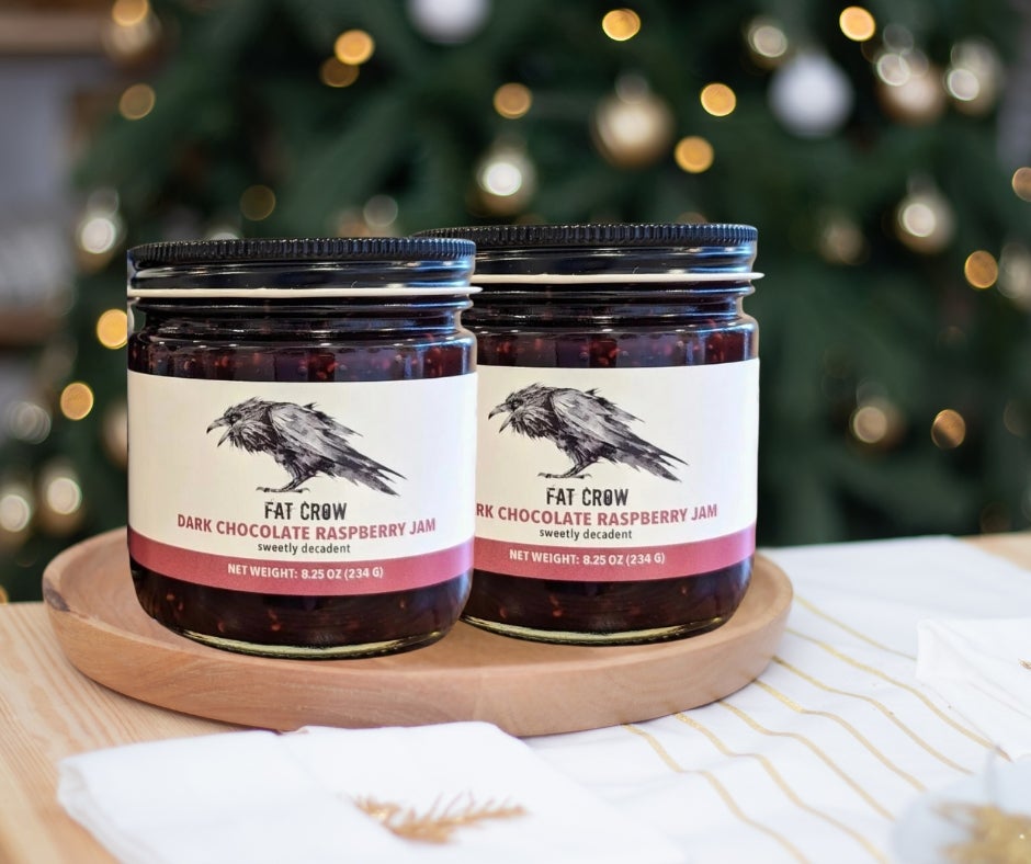 Fat Crow Dark Chocolate Raspberry Jam 8oz | Metro Home Style